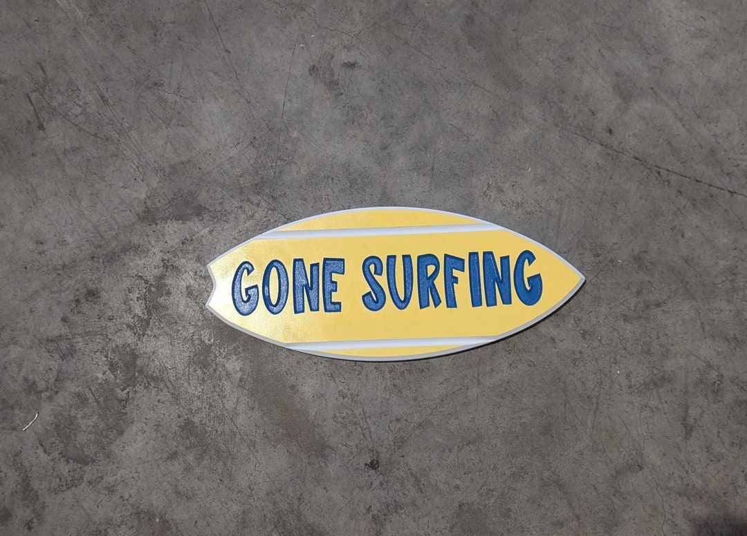 Custom PVC Surfboard Welcome Sign Weatherproof Coastal Beach Decor ...