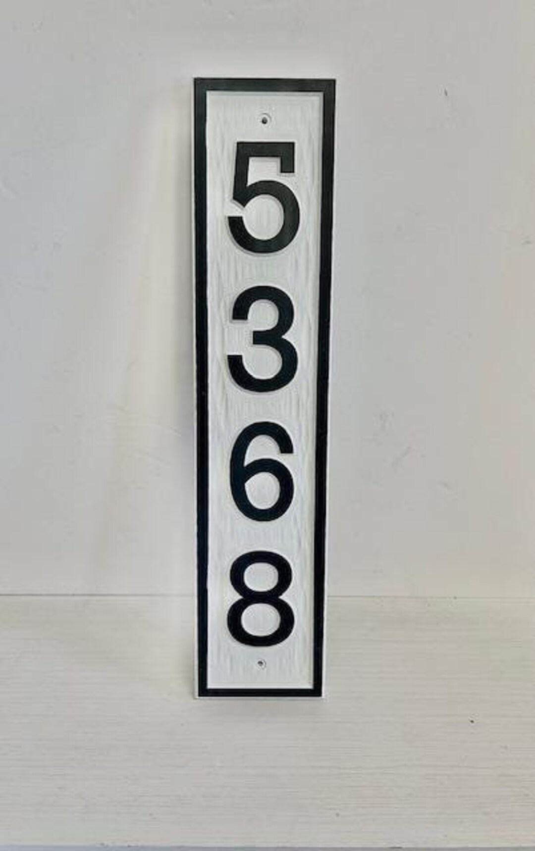 Custom PVC Address Sign Painted Vertical House Number, Outdoor ...