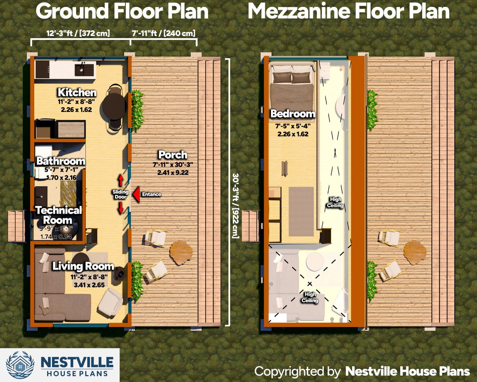 Modern House Plans 12x30 Cabin House Plans Architectural Plans Small ...