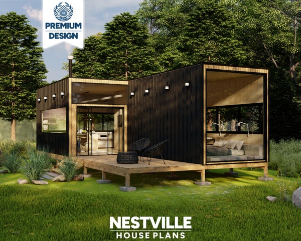 40'x8' Shipping Container Home Plan Design Titian 40ft - Etsy Canada