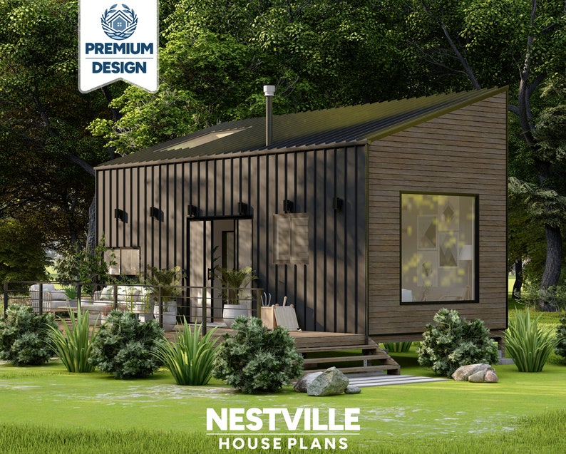 Modern House Plans, 12x30 Cabin House Plans, Tiny House Kit, Tiny House ...