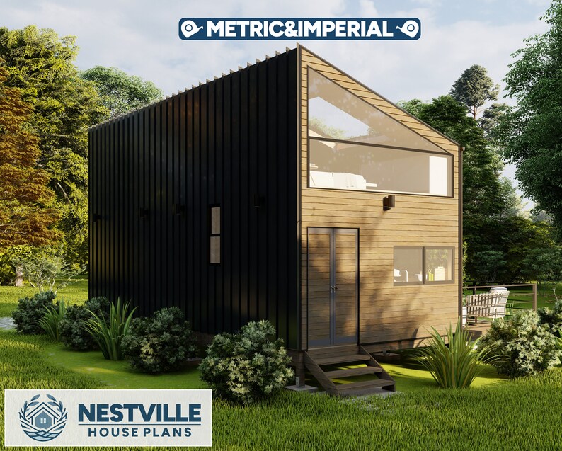 Modern House Plans, 12x30 Cabin House Plans, Tiny House Kit, Tiny House ...