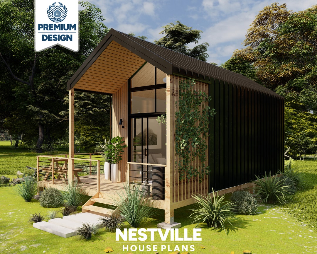 Modern Cabin House | 13x21 Cabin House Plans | Cabin Plans | Tiny House ...