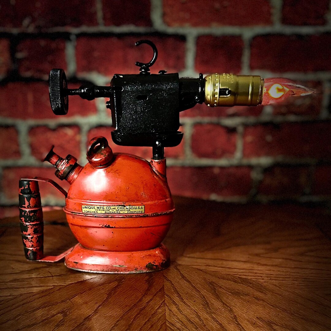 The Blowtorch | Upcycled Lamp | Industrial Decor - Etsy