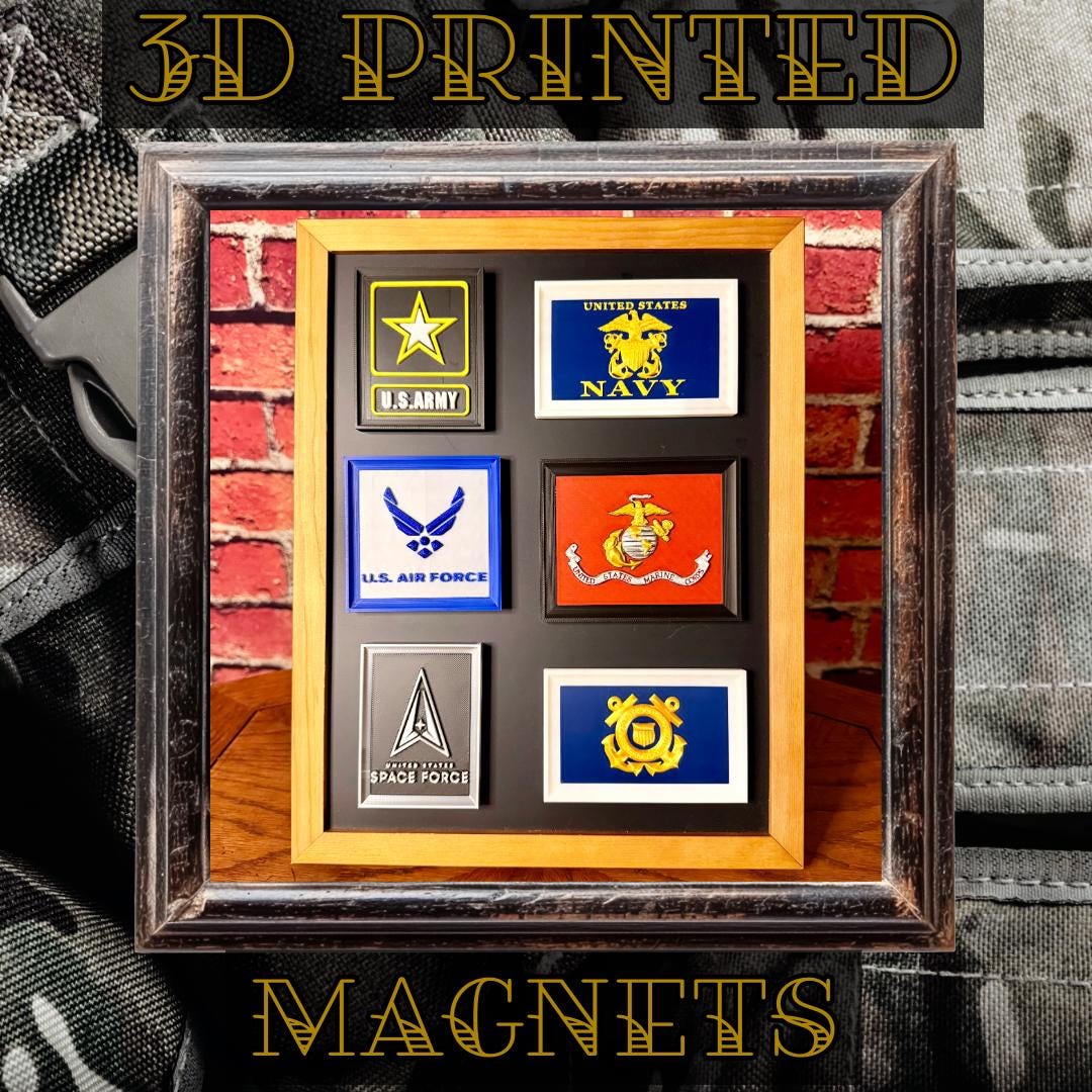 US Military Branch Magnets | 3D Printed Military Decor - Etsy