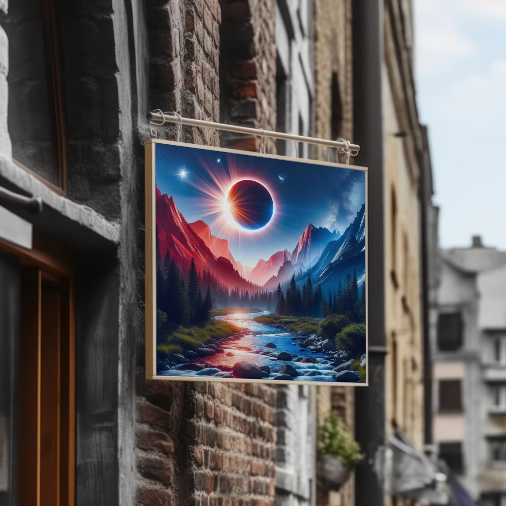 Solar Eclipse 2024 USA SVG Total Eclipse Wall Art - Etsy