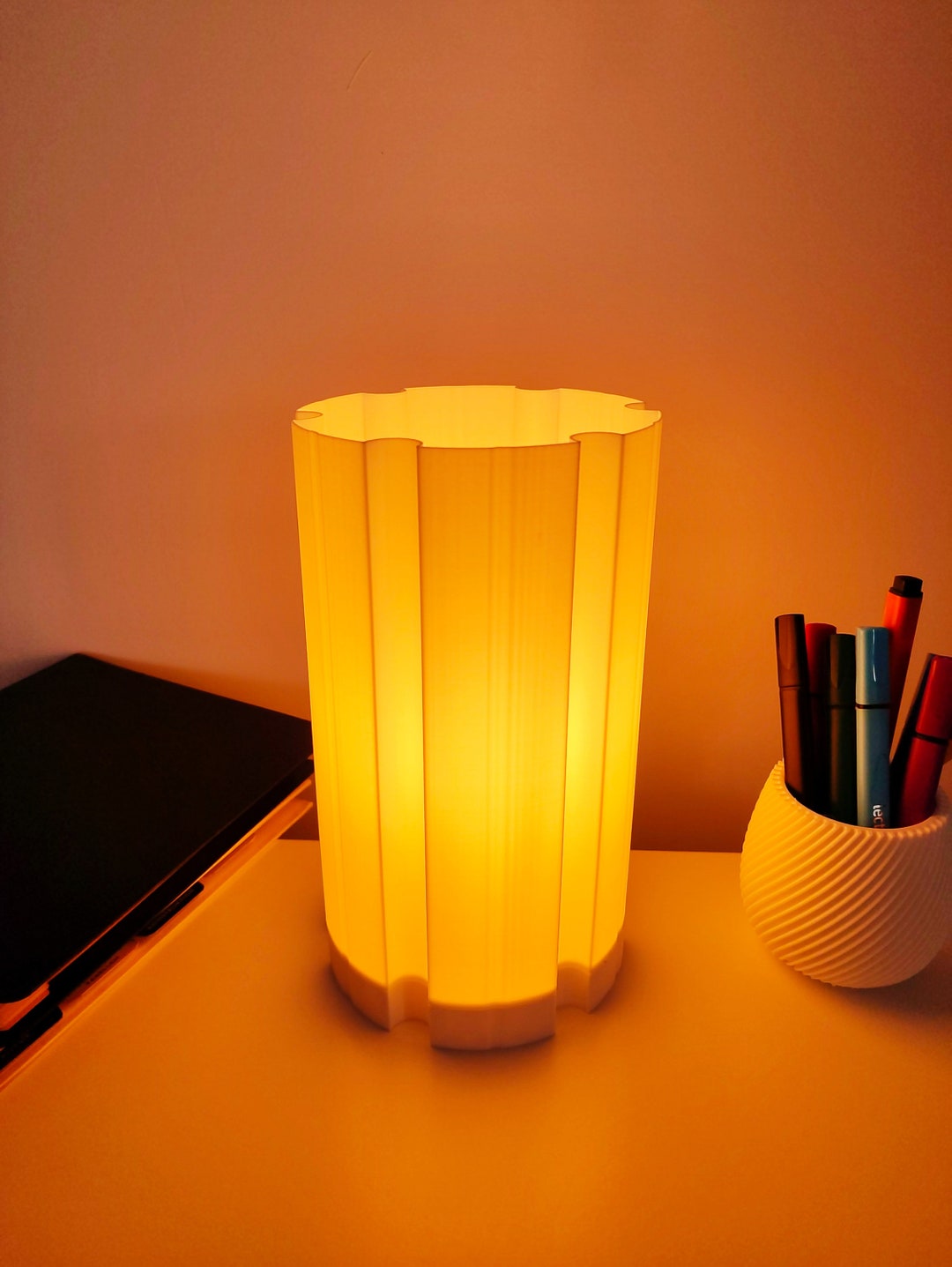 3D Printed Desk Lamp, Handmade Table Lamp, Modern Desk Lighting, Home ...