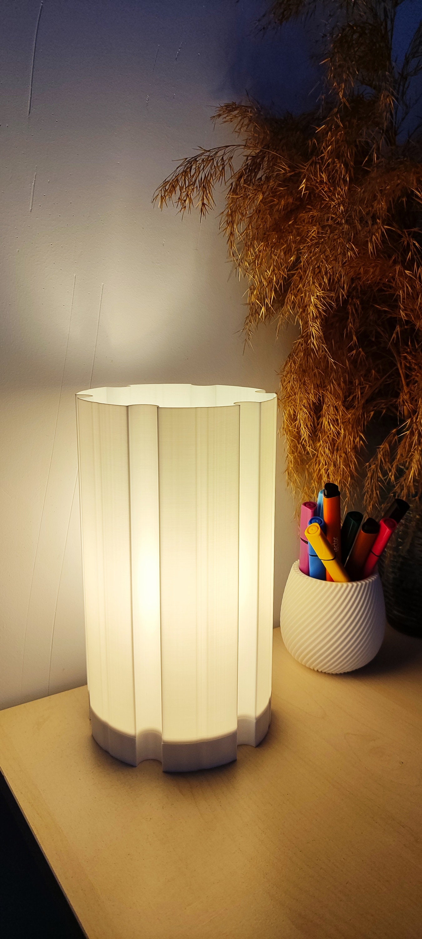 3D Printed Desk Lamp, Handmade Table Lamp, Modern Desk Lighting, Home ...