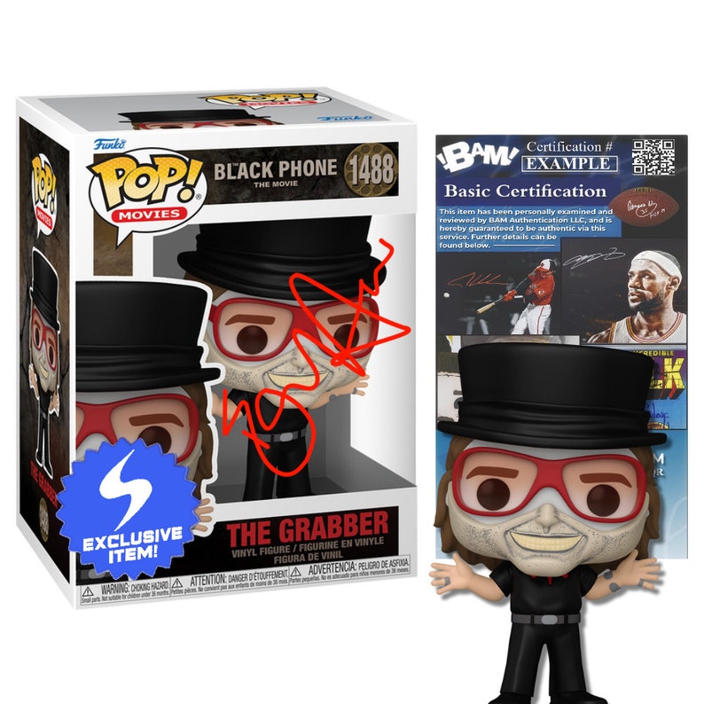 Ethan Hawke Autographed the Grabber Funko Pop Black Phone Signature ...