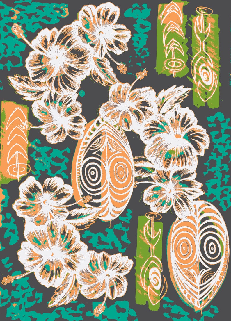 Honiara Hibiscus Sophista-tiki Togs | Etsy