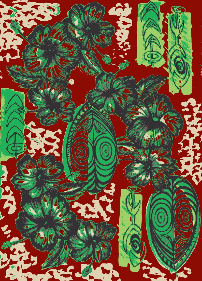 Honiara Hibiscus Sophista-tiki Togs - Etsy