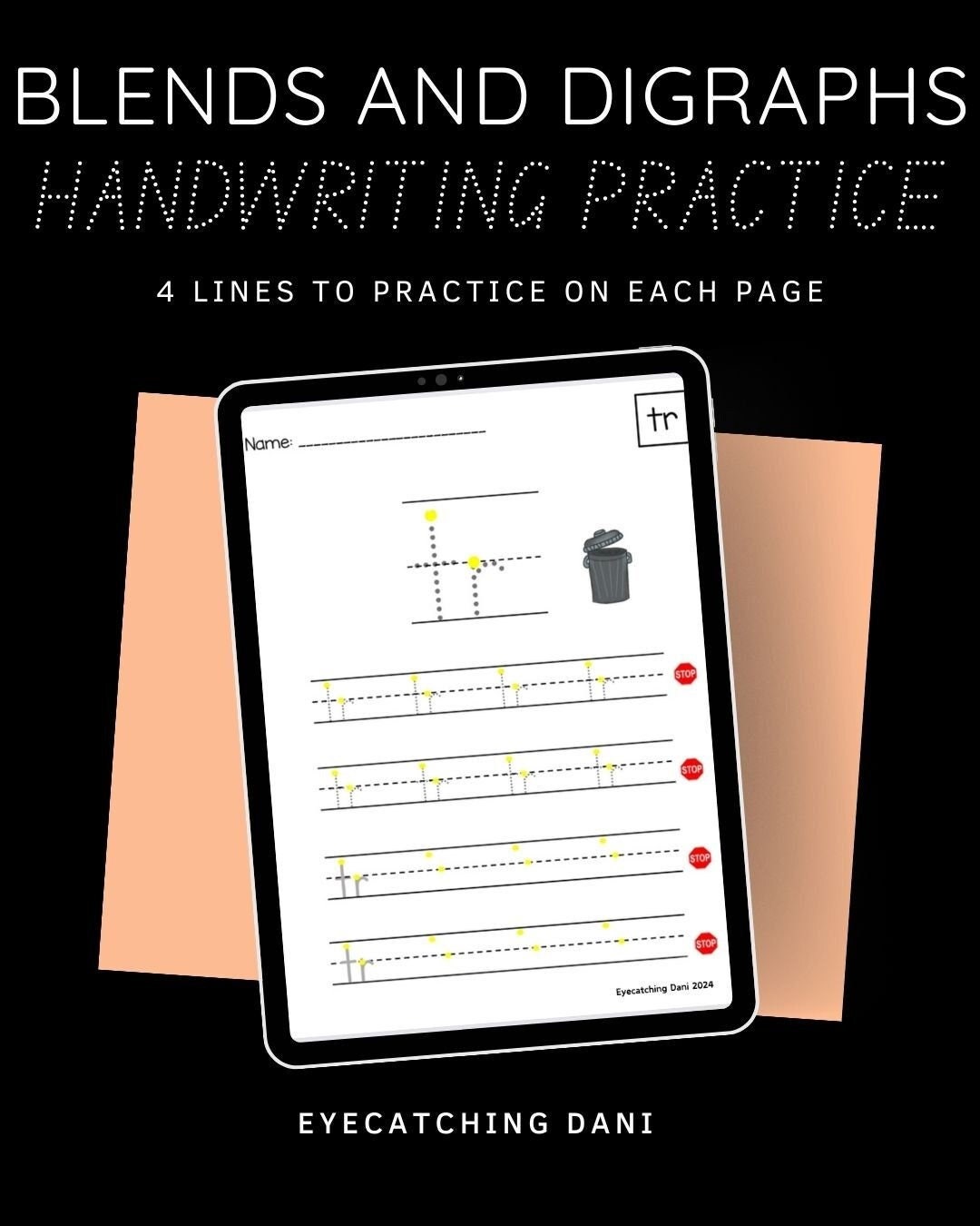 Handwriting Practice Blends and Digraphs, Letter Formation, Writing ...