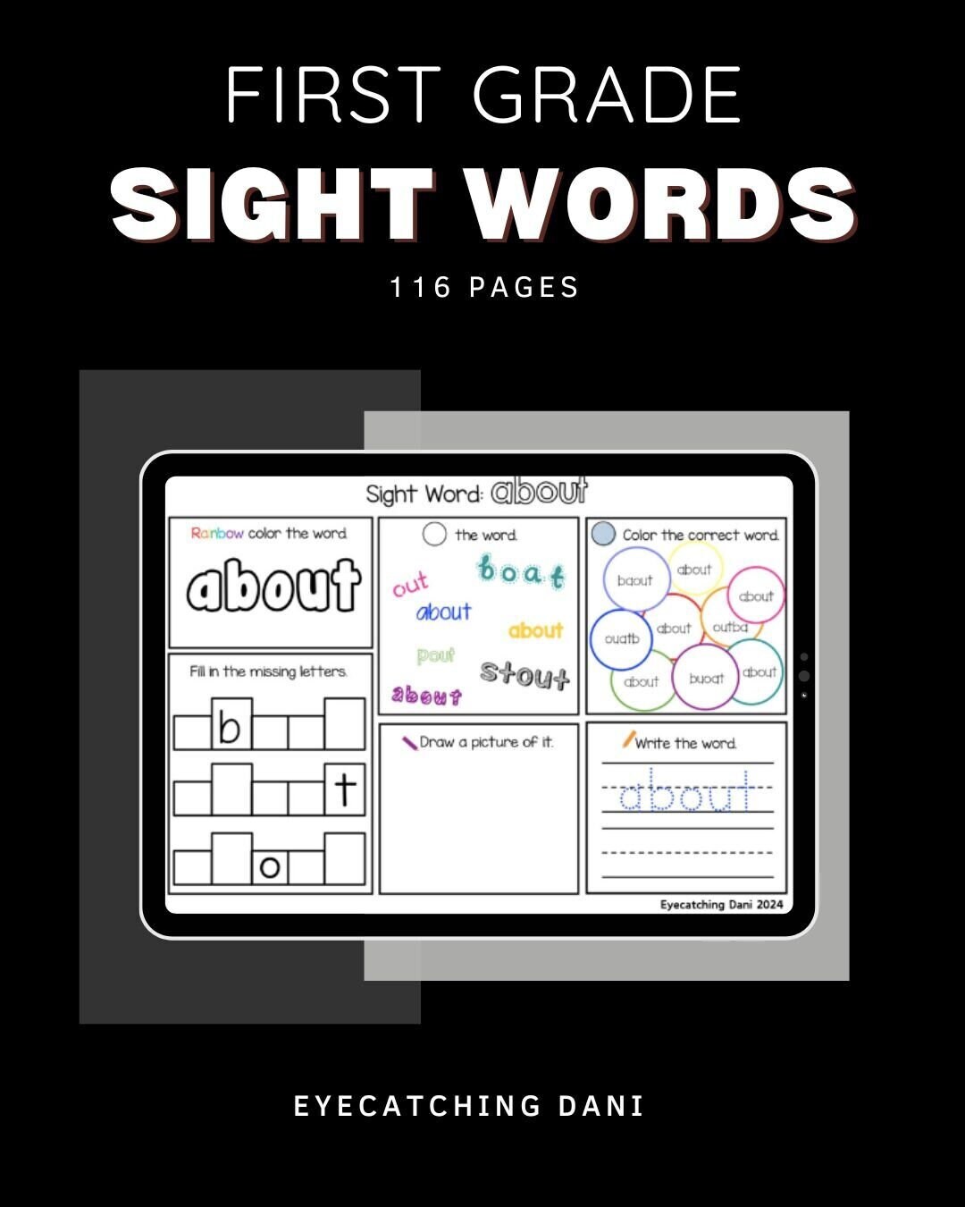 First Grade Sight Words, Sight Word Review, Sight Word Handwriting ...
