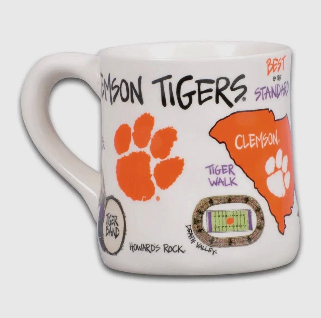 Licensed Clemson University Tigers Fan Icon Coffee Cup Mug Drinkware - Etsy