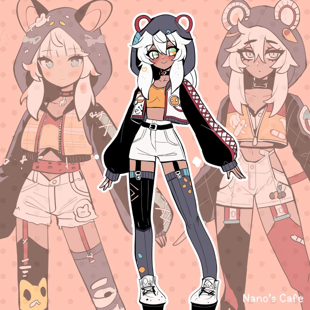 Original Character Design - Vtuber Adoptable - Kawaii Sporty Tomboy ...