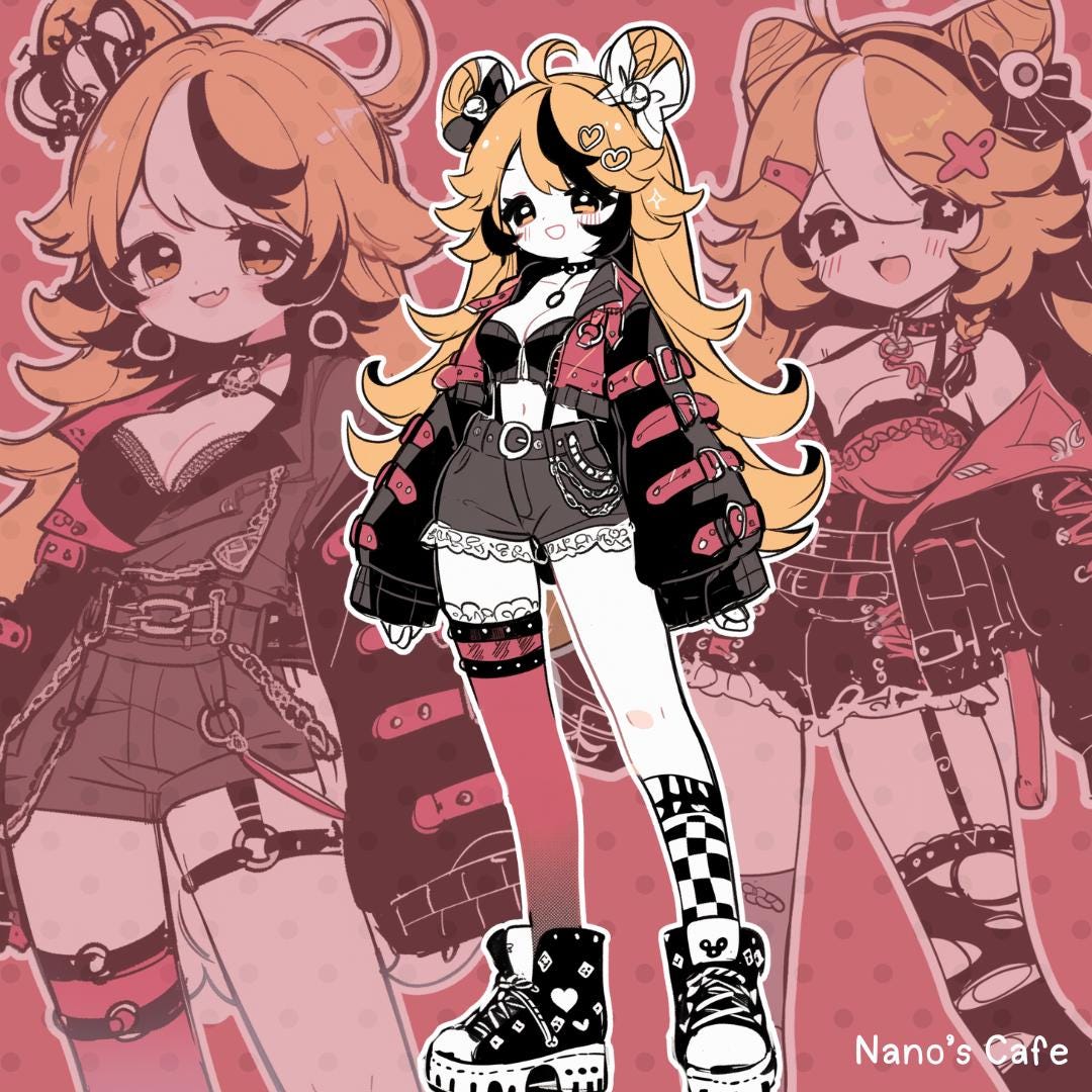 Original Character Design Vtuber Adoptable Kawaii Holiday Gift Genshin ...