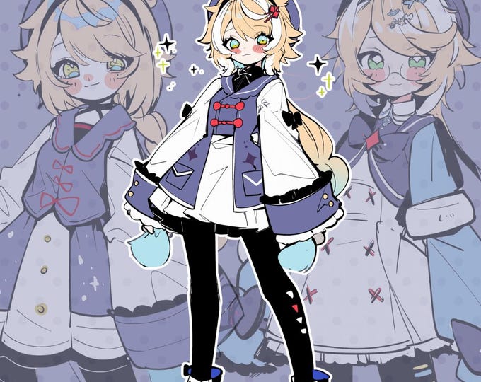 Original Character Design - Vtuber Adoptable - Kawaii Alice in ...