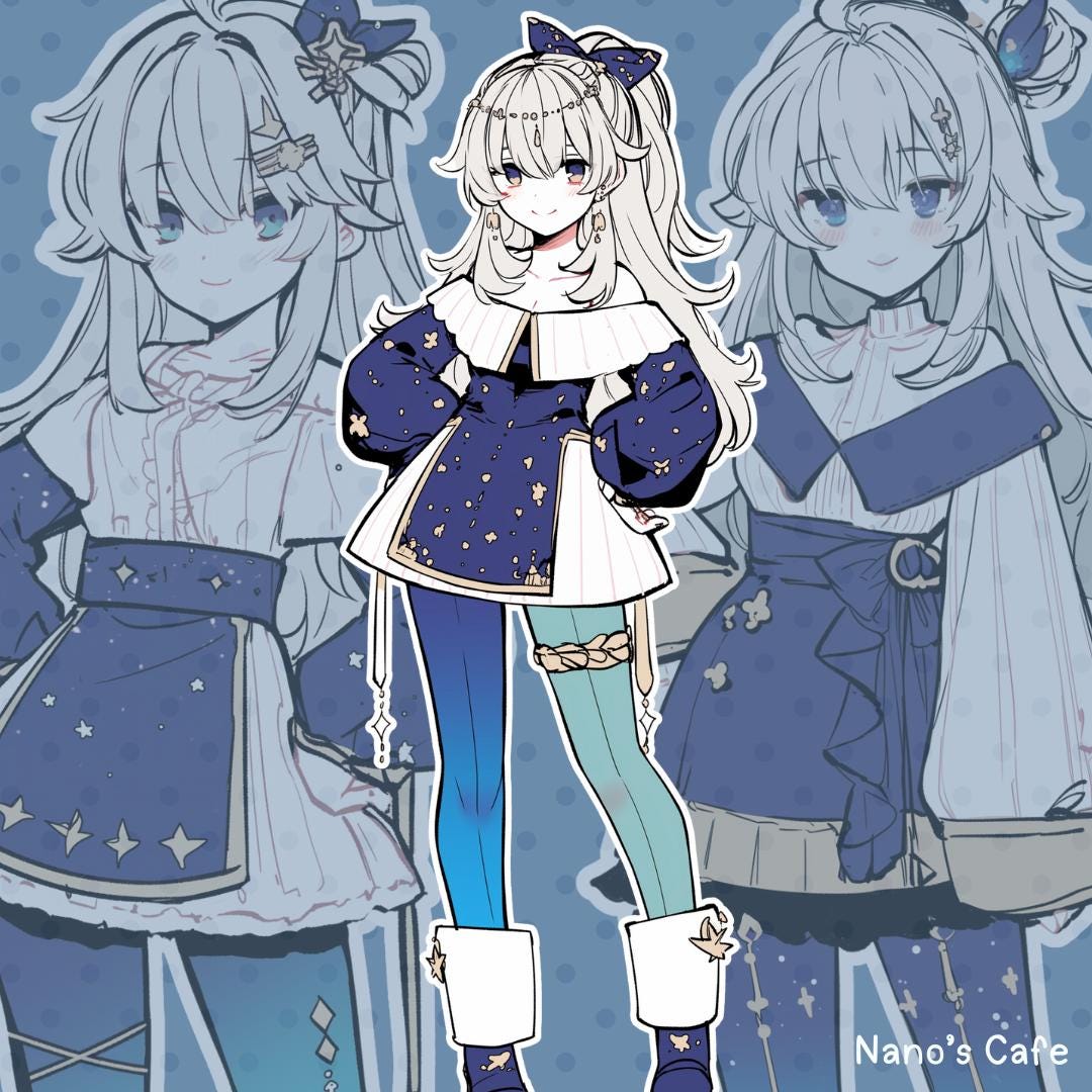 Original Character Design Vtuber Adoptable Kawaii Holiday Gift ...