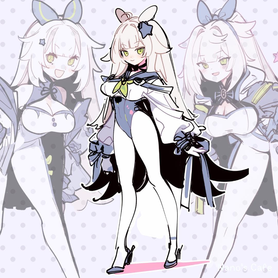 Original Character Design Vtuber Adoptable Kawaii Cyber Bunny PNG Girl ...