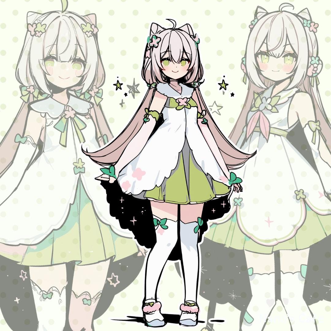 Original Character Design Vtuber Adoptable Kawaii Fairy Meadow Girl DND ...