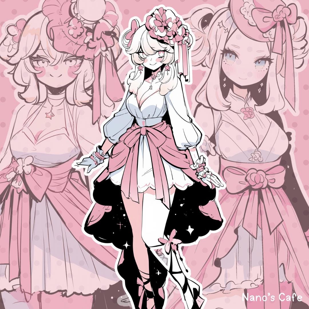 Original Character Design Vtuber Adoptable Kawaii Victorian Woman ...