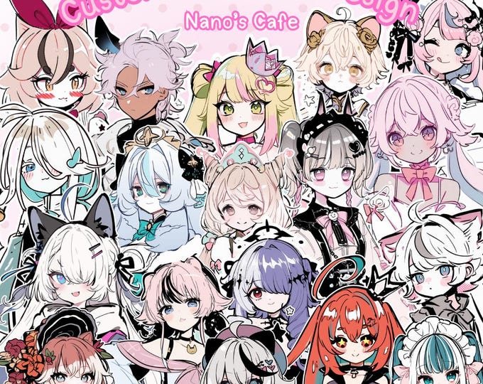 CUSTOM Original Character Design - Quick Turnaround -vtuber Design ...