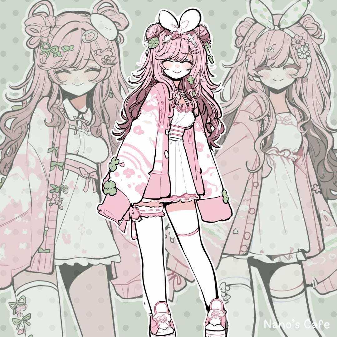 Original Character Design - Vtuber Adoptable Kawaii Vtuber Spring ...