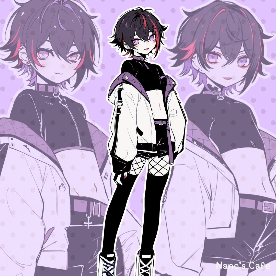 Original Character Design Vtuber Adoptable Kawaii Holiday Gift Edgy ...