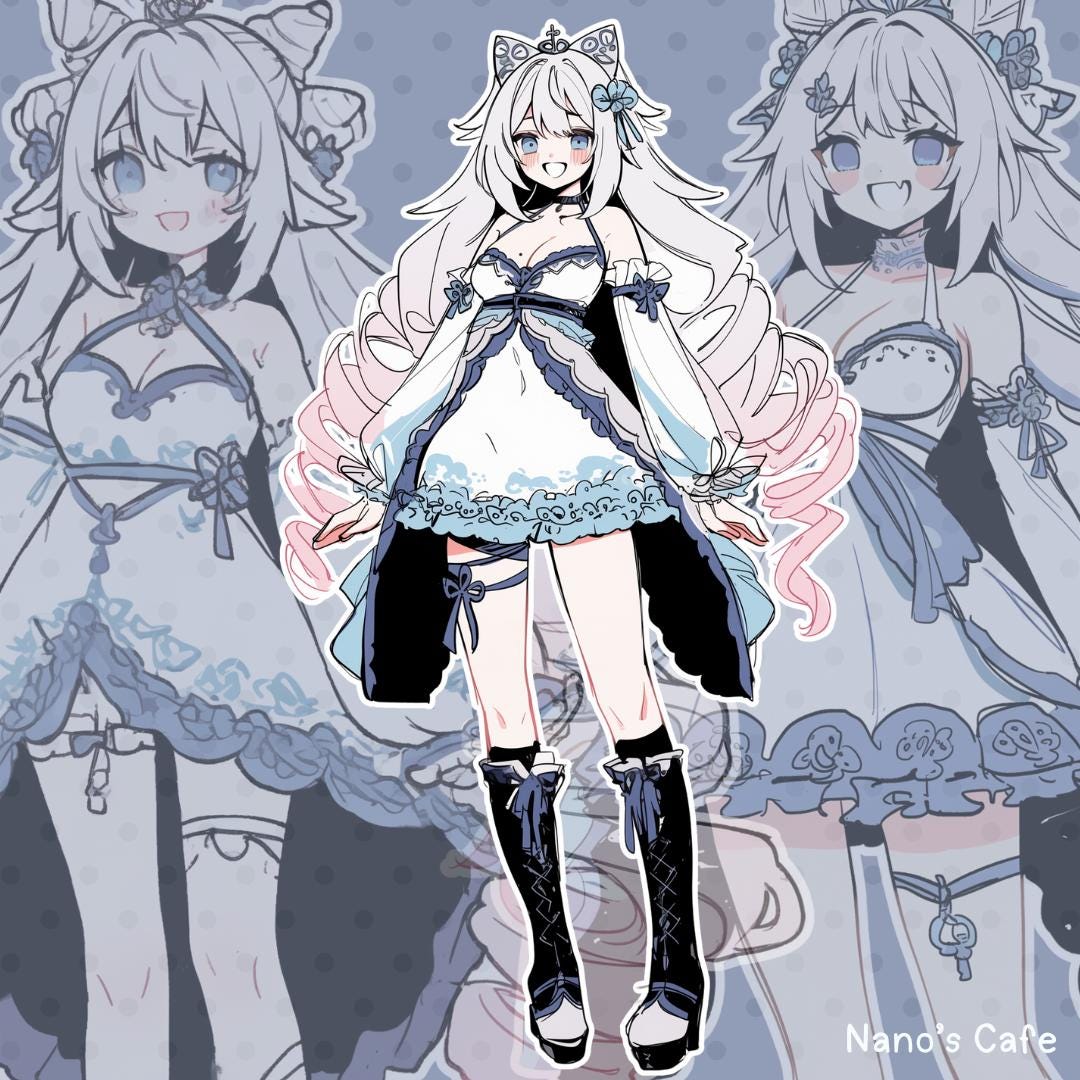 Original Character Design Vtuber Adoptable Kawaii Holiday Gift Ice ...