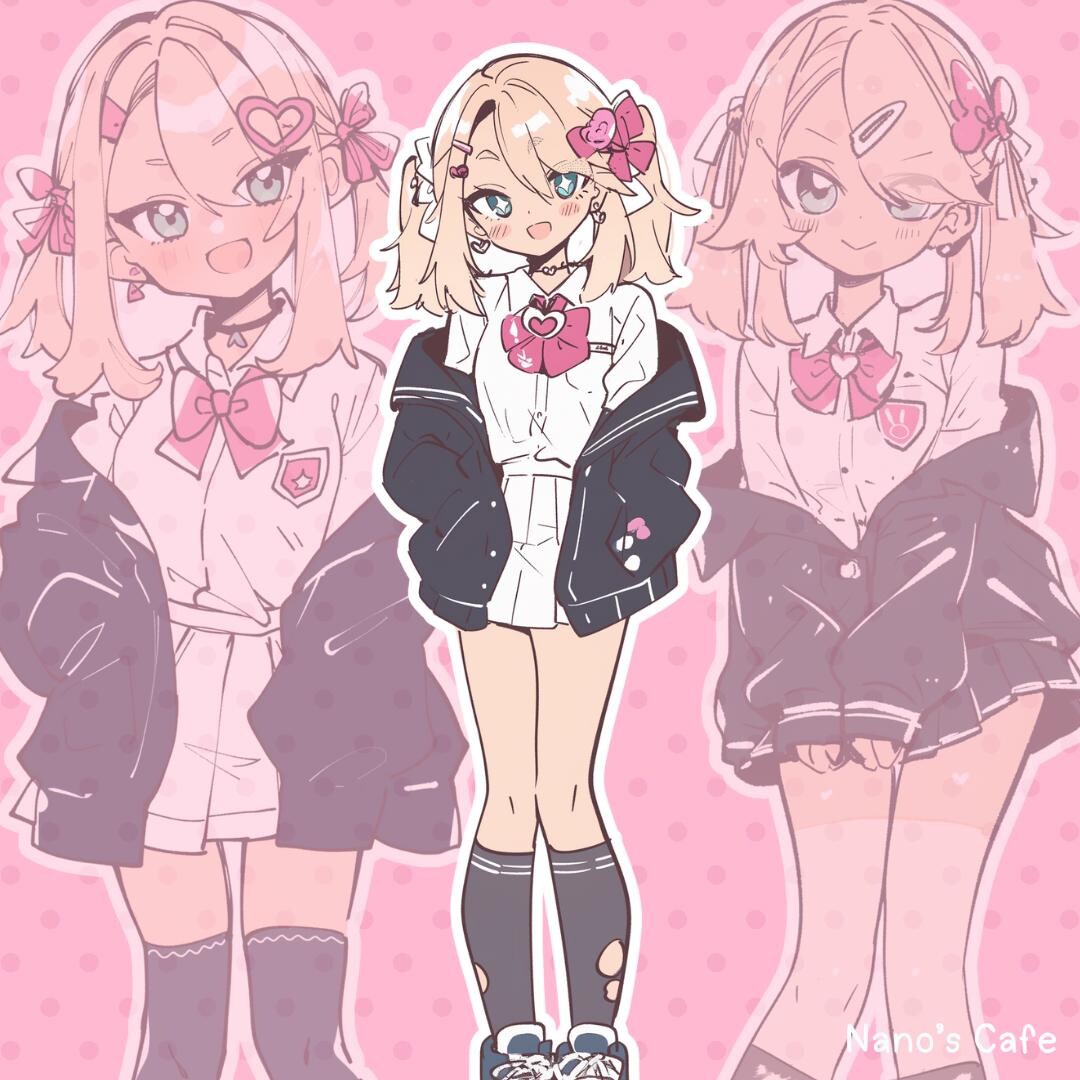 Original Character Design - Vtuber Adoptable Kawaii Vtuber Kogal Gyaru ...