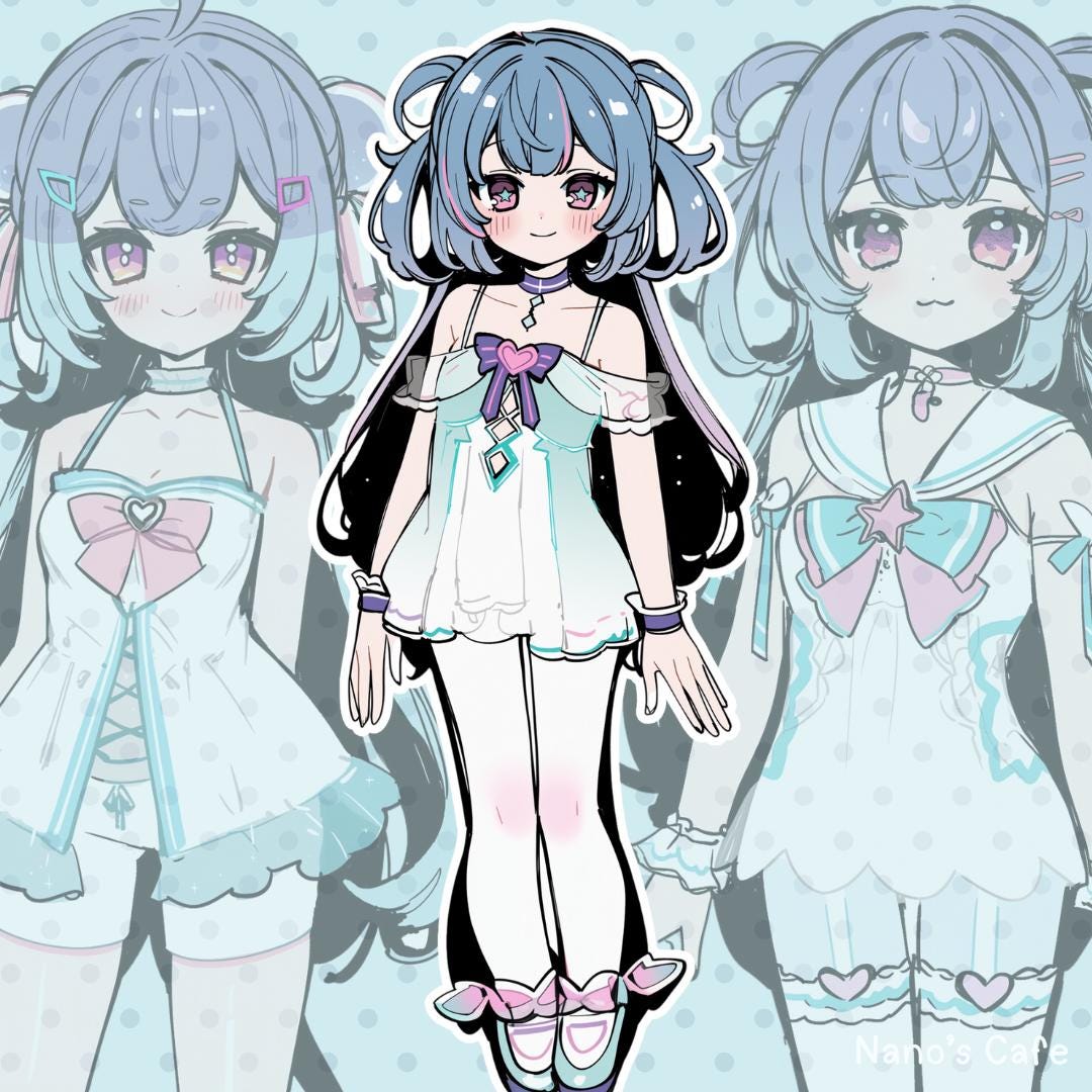 Original Character Design - Vtuber Adoptable Kawaii Sea Seacore Idol ...