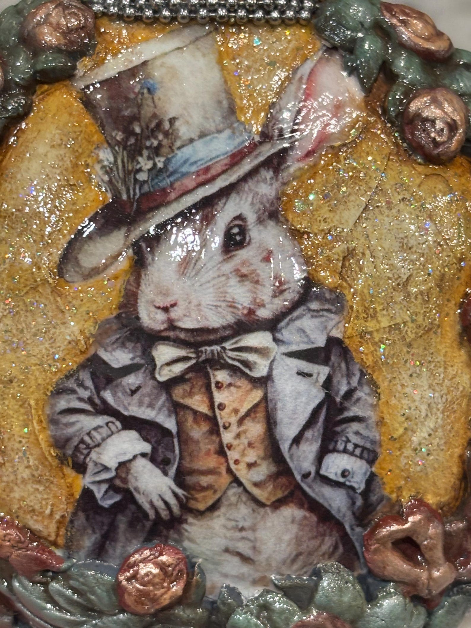 Gentleman Rabbit/ Handcrafted Vintage Inspired Bauble/ Easter Tree ...