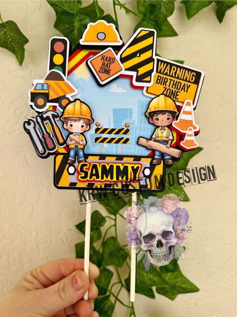 Construction Cake Topper - Etsy