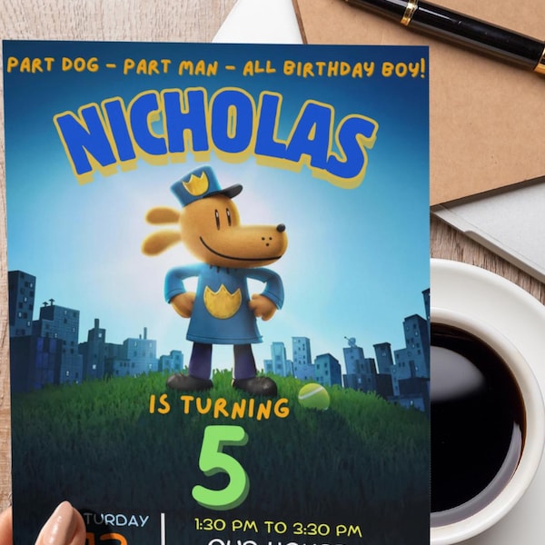 Dogman Invitations - Etsy