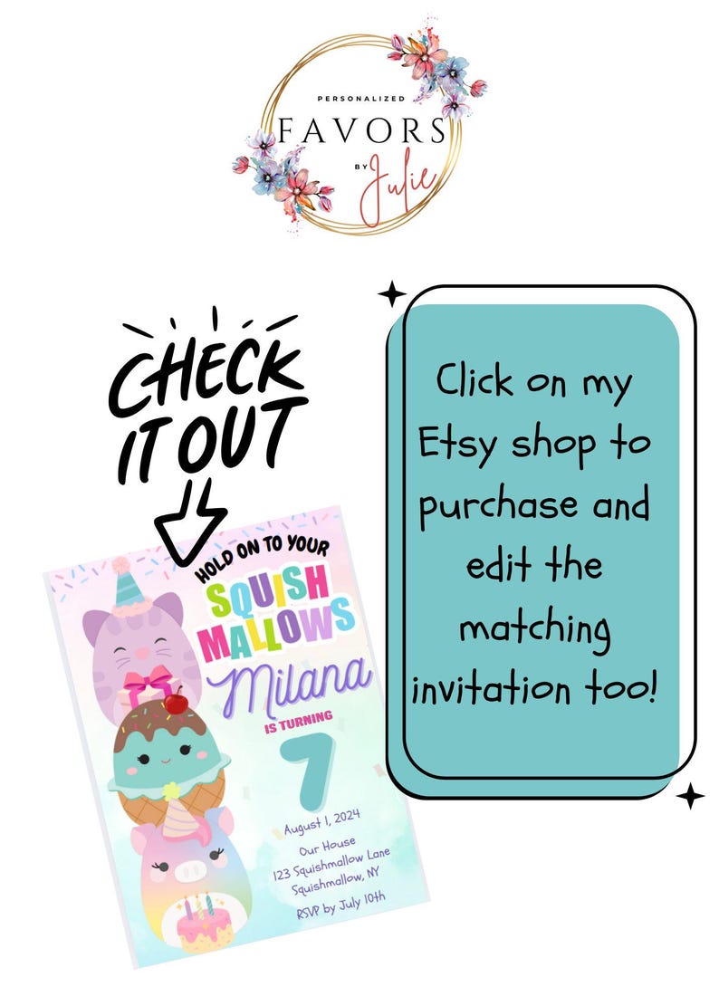 EDITABLE Squishmallow Favor Wrap Chip Bag Candy Bag Download Edit and ...