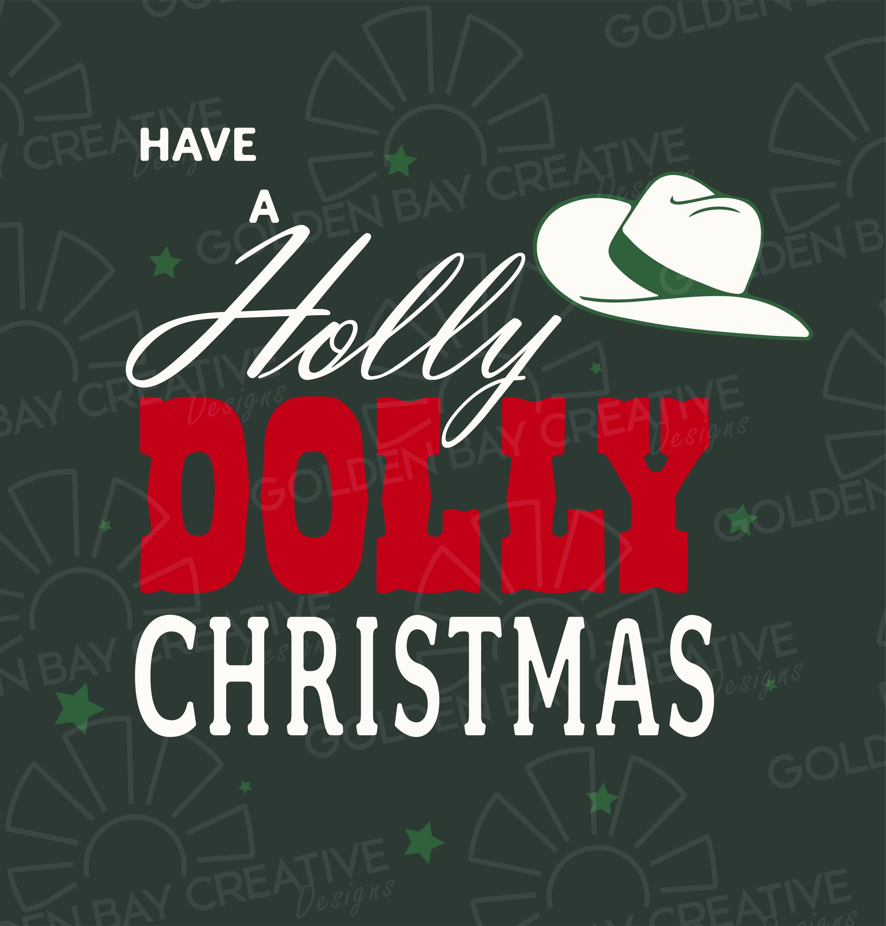 Holly Dolly Christmas, Easy Cut File for Cricut. PNG | Color File for ...