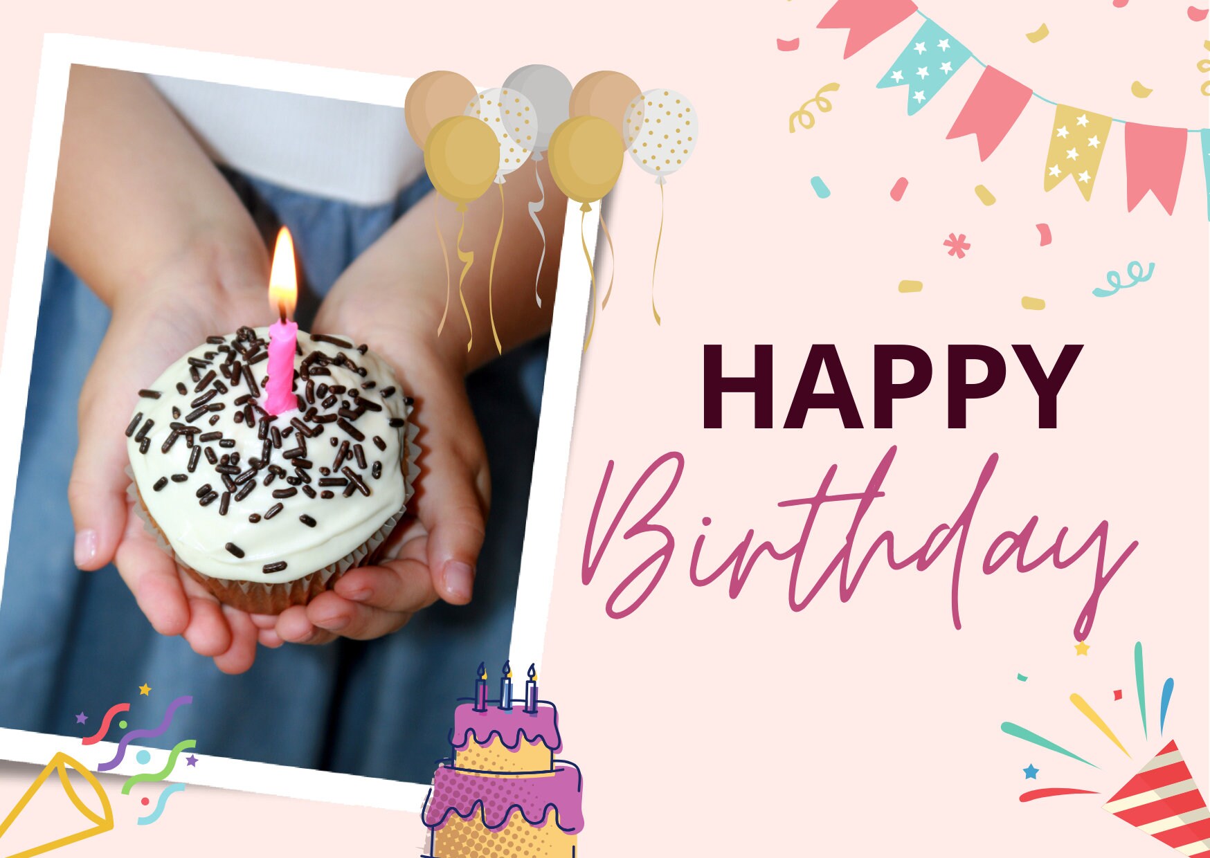 Printable Kids Birthday Card, Happy Birthday Card, Cute Greeting Card ...