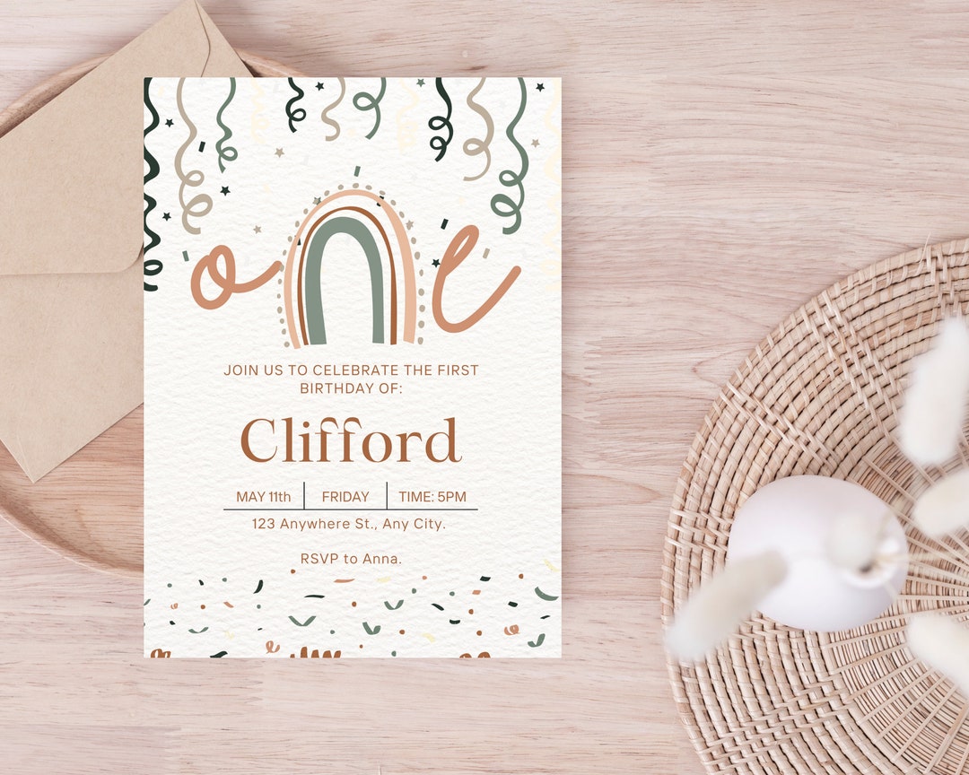 Kids Birthday Invitation Template, Editable Invitation, Birthday Party ...