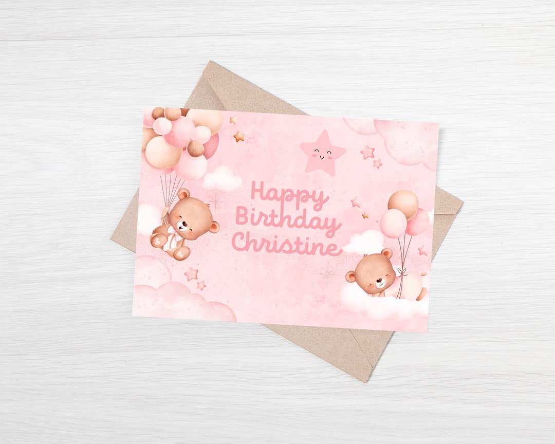 Printable Kids Birthday Card, Happy Birthday Card, Cute Greeting Card ...