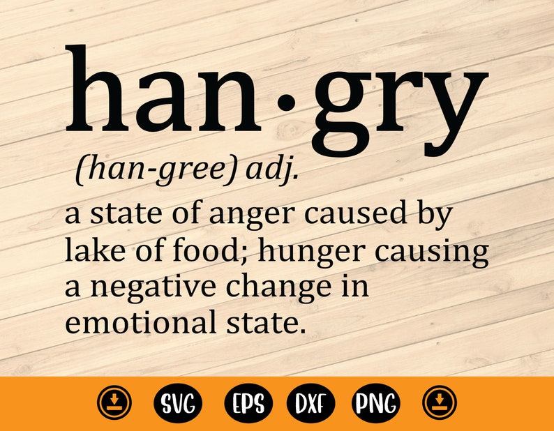 Hangry Definition Svg, Hangry Onesie Png, Funny Baby Onesie, Rustic ...