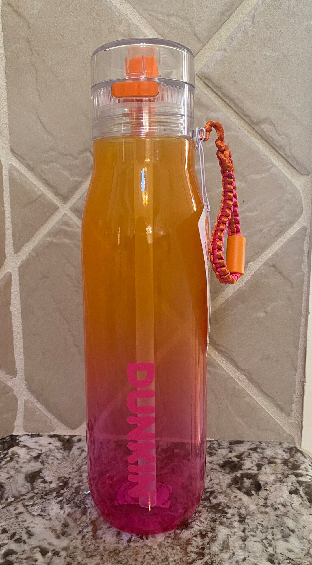 Dunkin 2024 Summer 40 Oz Hydration Bottle Pink/orange Ombre - Etsy