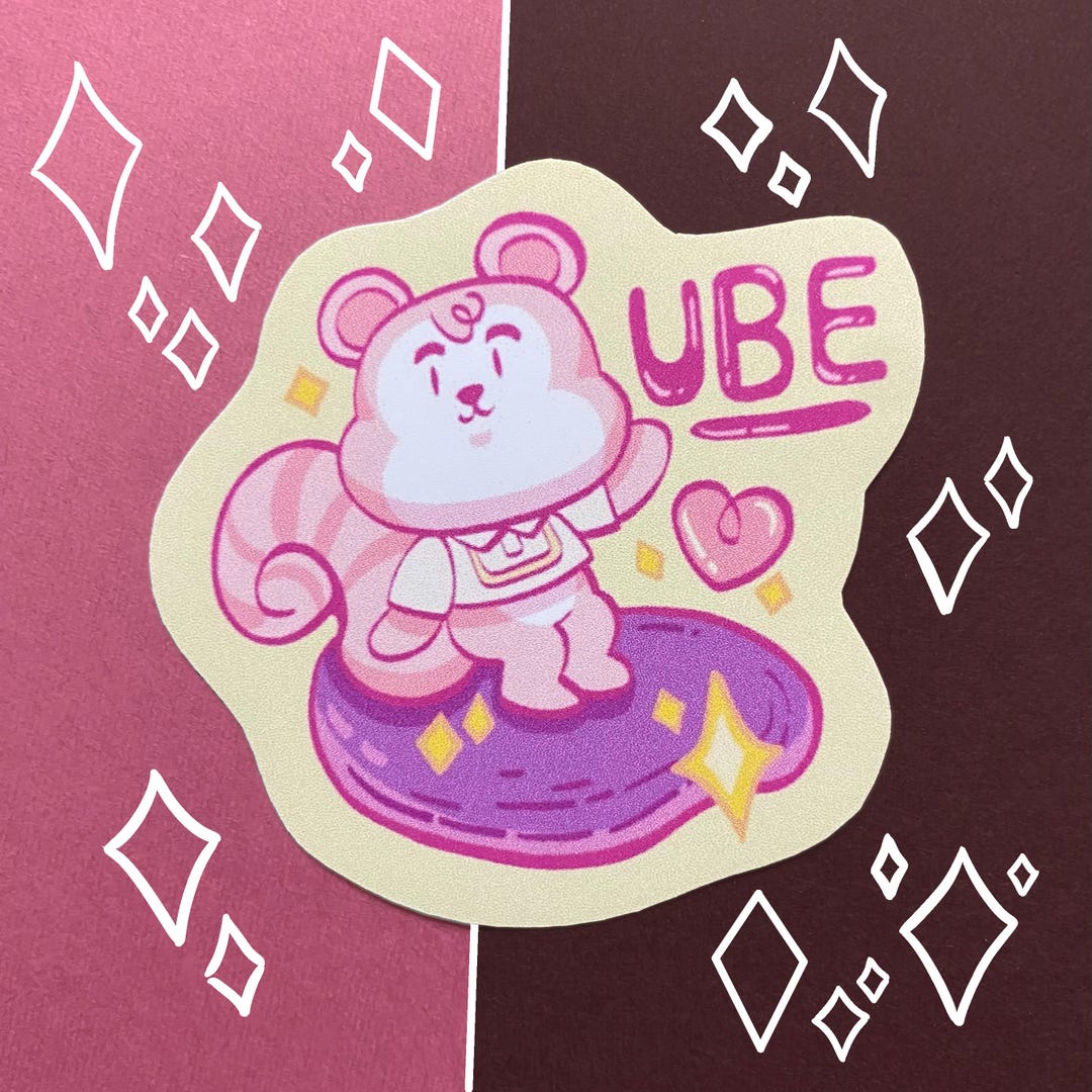 Filipino Ube Sticker / Cute Squirrel in Barong Vinyl Matte - Etsy