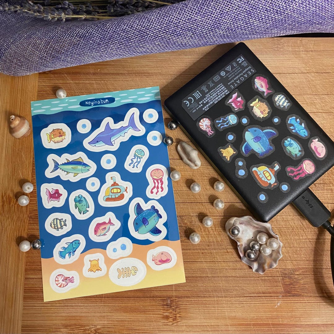 Ocean-themed Sticker Sheet - Etsy