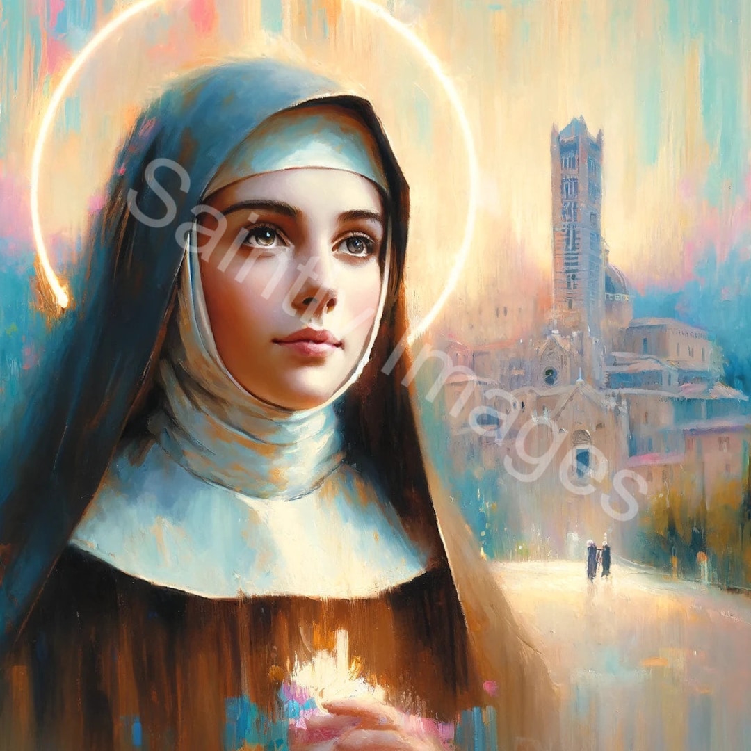 Saint Catherine of Siena Print | Wall Art | Digital Download | Catholic ...