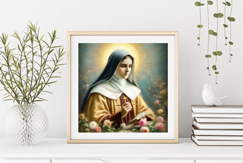 Saint Thérèse of Lisieux | Digital Print | Downloadable Art | Catholic ...