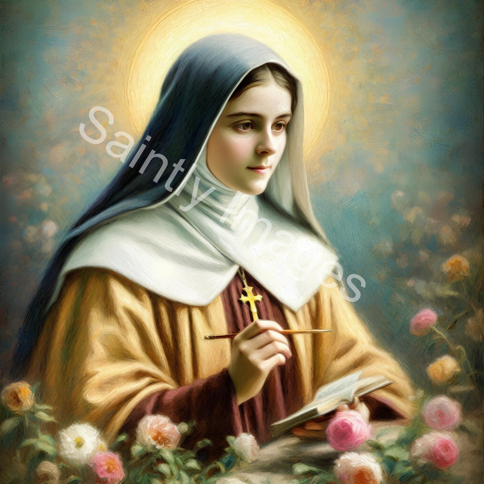Saint Thérèse of Lisieux | Digital Print | Downloadable Art | Catholic ...