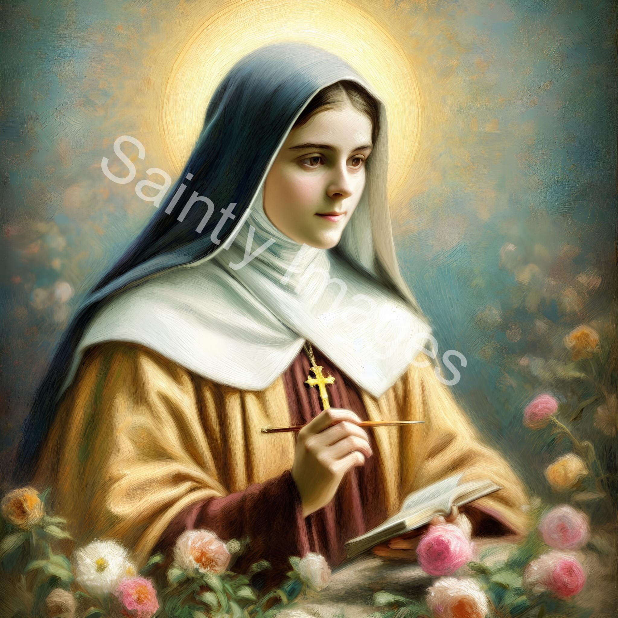 Saint Thérèse of Lisieux | Digital Print | Downloadable Art | Catholic ...