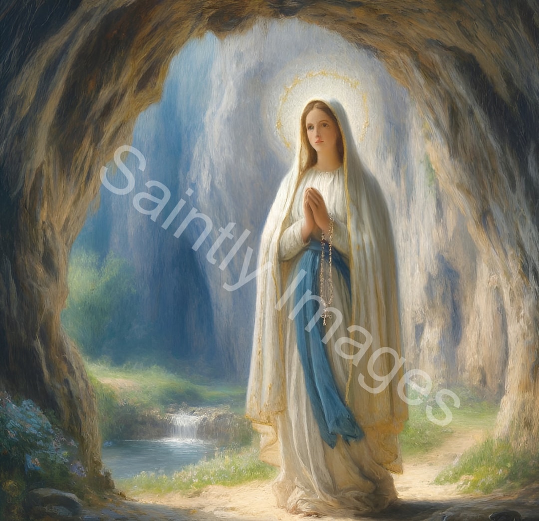 Our Lady of Lourdes | Digital Print | Downloadable Wall Art | Holy ...