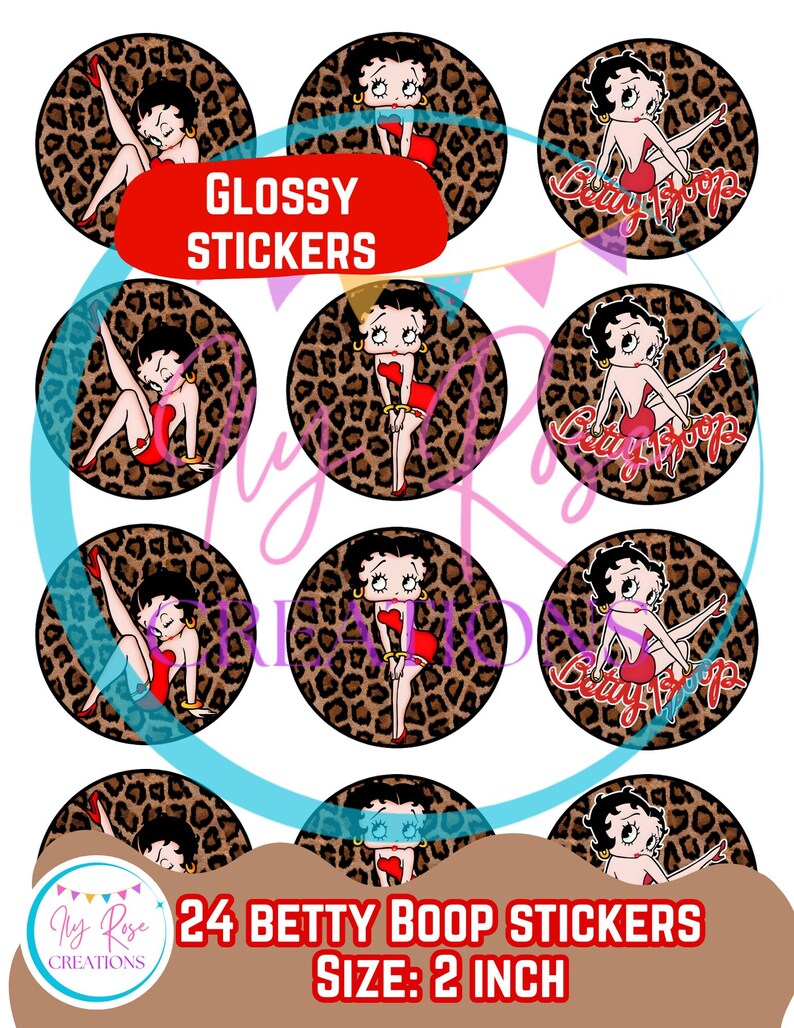 Betty Boop Stickers - Etsy