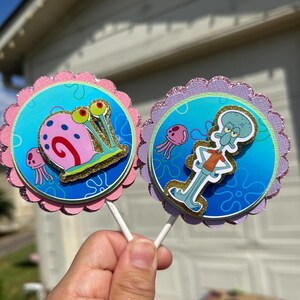 Sponge Guy & Friends Cupcake Toppers - Etsy